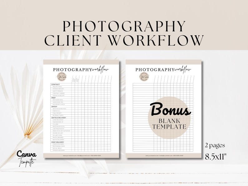 Client Work Flow, Photo Sessions, Client Checklist, Client Organization ...