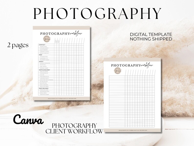 Client Work Flow, Photo Sessions, Client Checklist, Client Organization ...