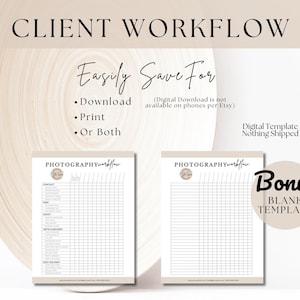 Client Work Flow, Photo Sessions, Client Checklist, Client Organization ...