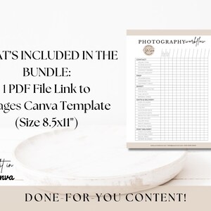 Client Work Flow, Photo Sessions, Client Checklist, Client Organization ...