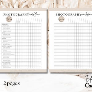 Client Work Flow, Photo Sessions, Client Checklist, Client Organization ...