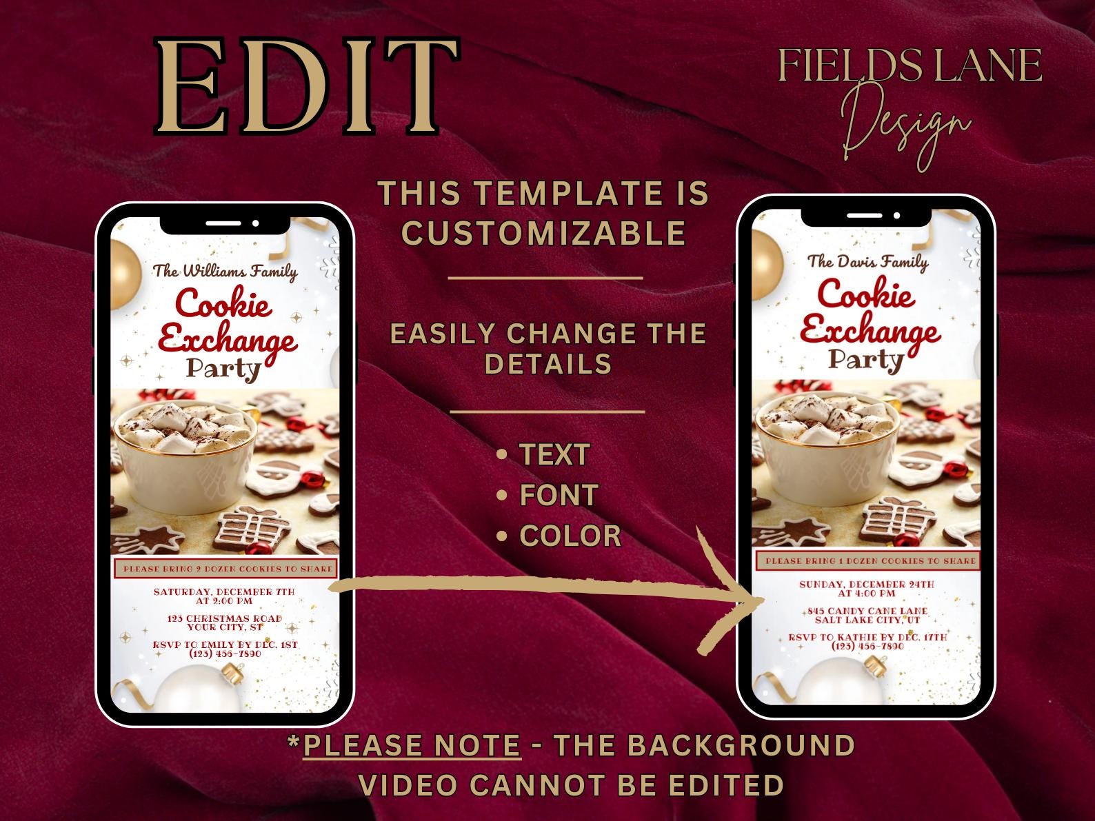 Cookie Exchange Party Invitation, Animated Christmas Cookie Swap ...