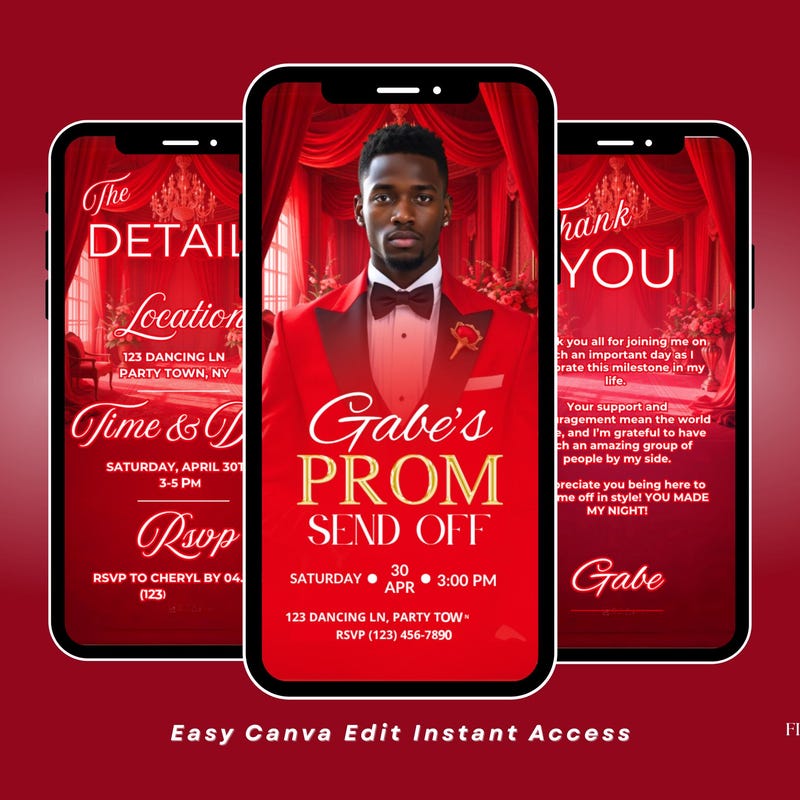 Prom Tux Red - Etsy