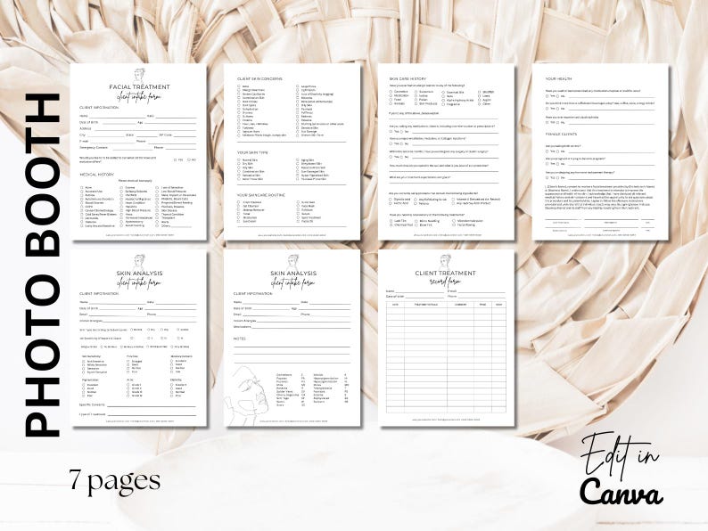 Editable Photo Booth Template, Canva Photo Booth Contract, Photo Booth ...