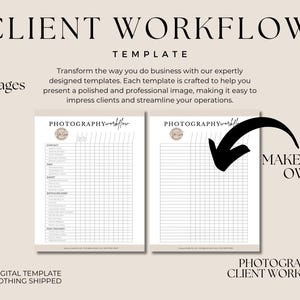 Client Work Flow, Photo Sessions, Client Checklist, Client Organization ...