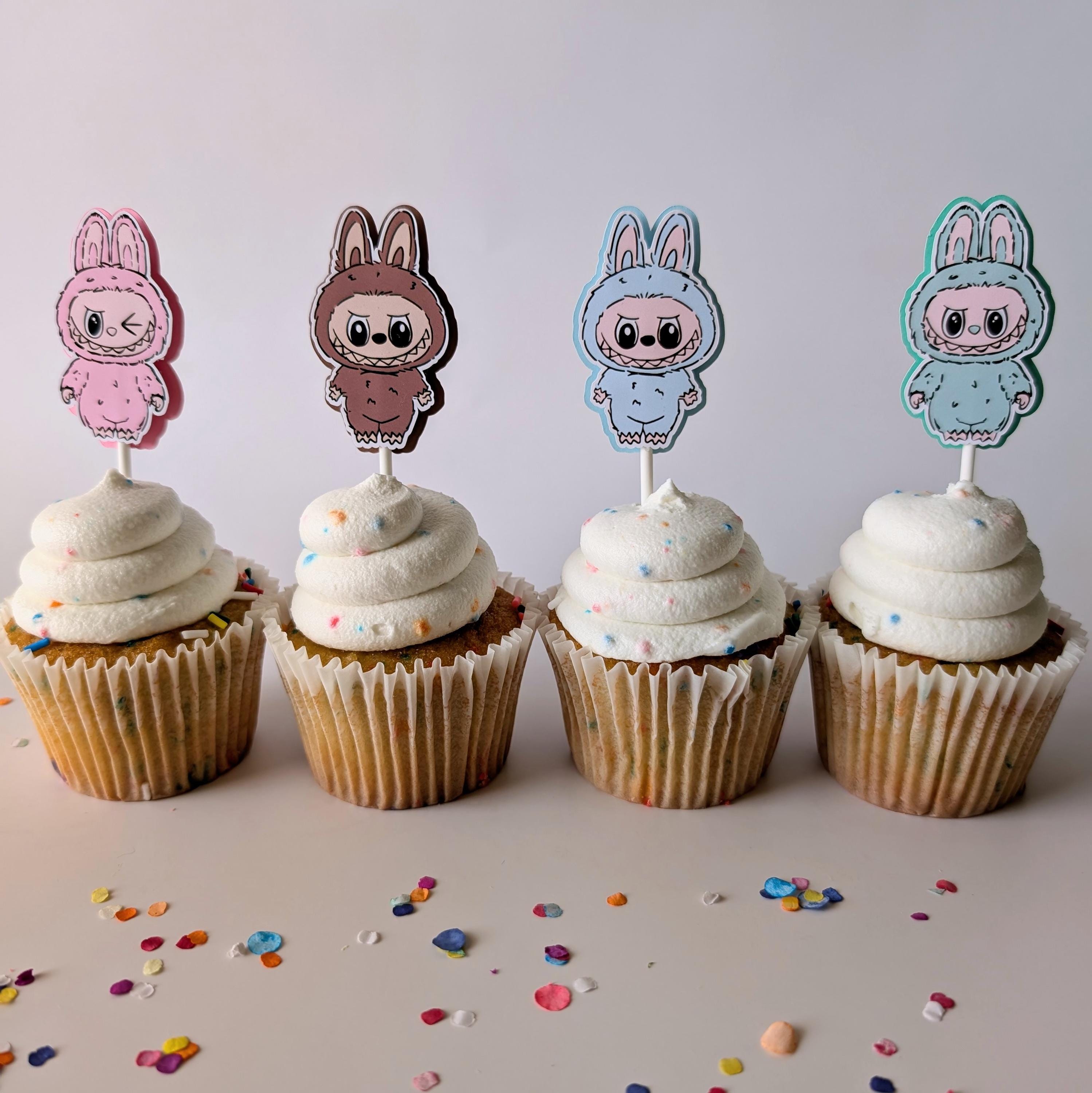 Labubu Cupcakes Toppers L Set of 12 Cupcake Toppers L Labubu Party ...