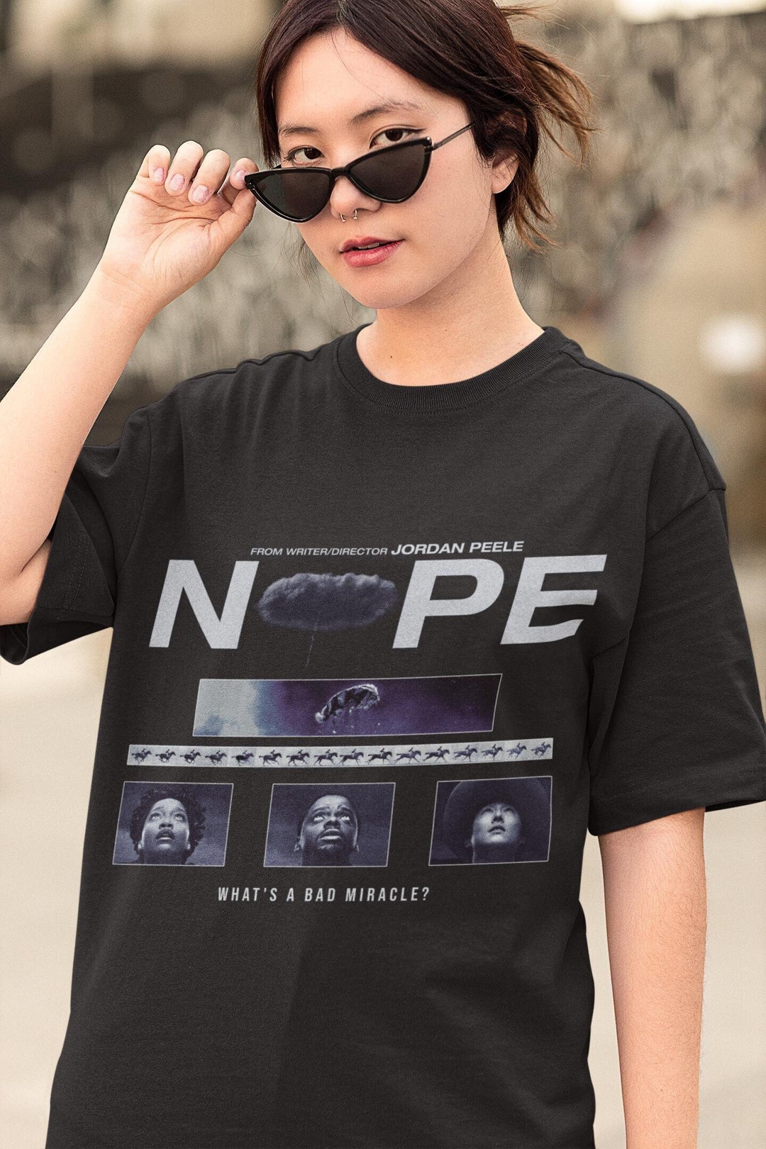 Nope Movie Inspired Shirt, Retro Horror Movie Merch, UFO Alien Sci-fi ...