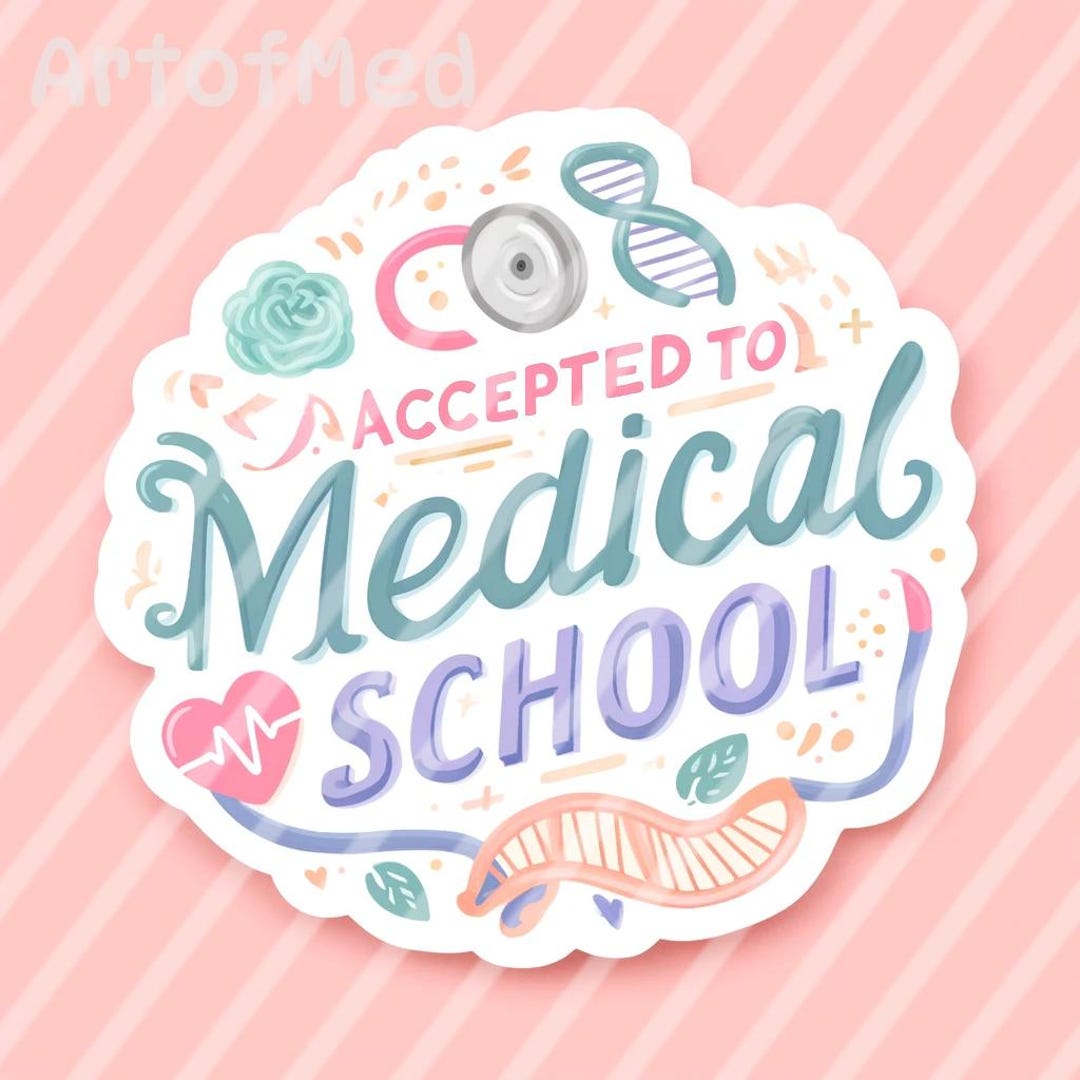 Accepted to Medical School: Pastel Aesthetic Med School Acceptance ...