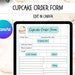 Cupcake Order Form: Editable Canva Template (digital Download) - Etsy