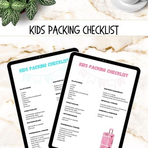 Kids Travel Packing Checklist Bundle (digital Download) - Etsy