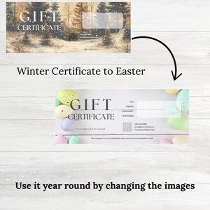 Blank Gift Certificates, Business Gift Certificates, EDITABLE Gift ...
