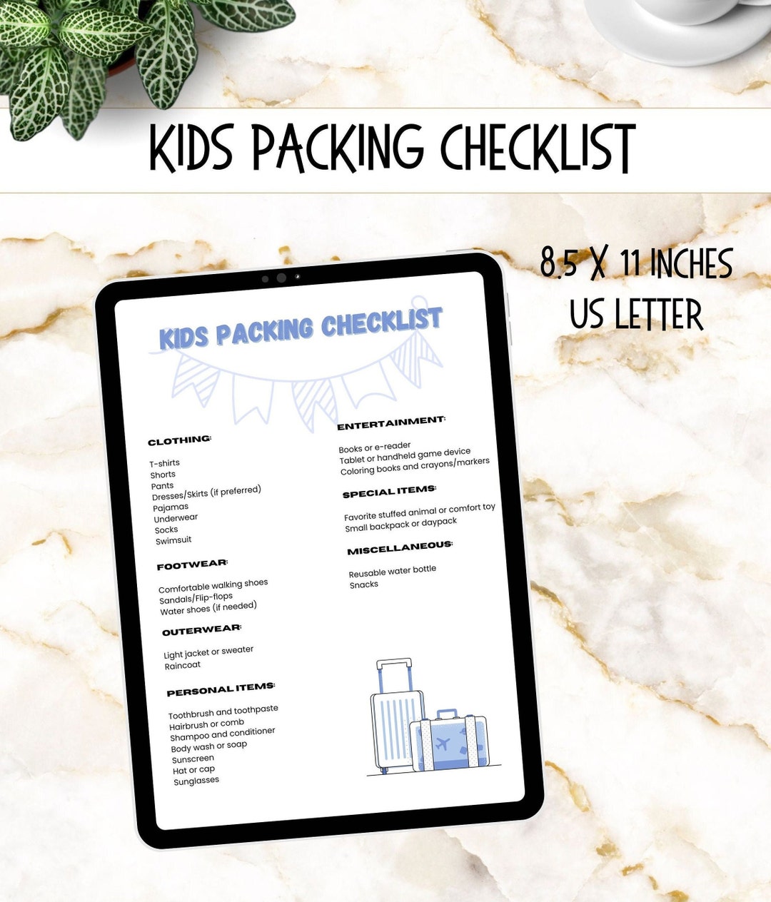 Kids Packing Checklist, Travel Packing Checklist, Travel Packing List ...