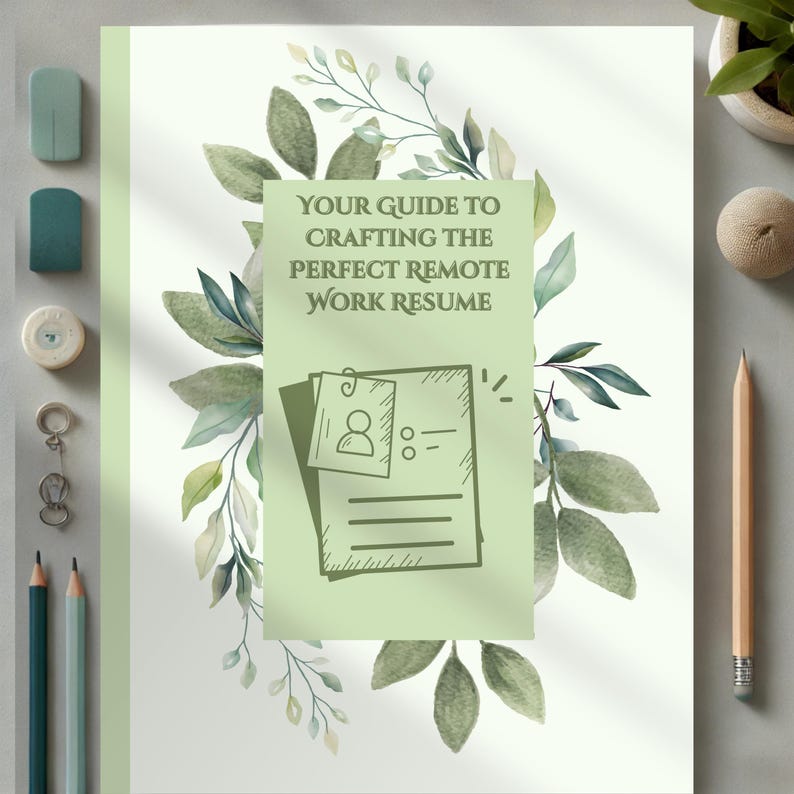 Work From Home Resume, WFH Resume, Resume Template, CV Template & Guide ...
