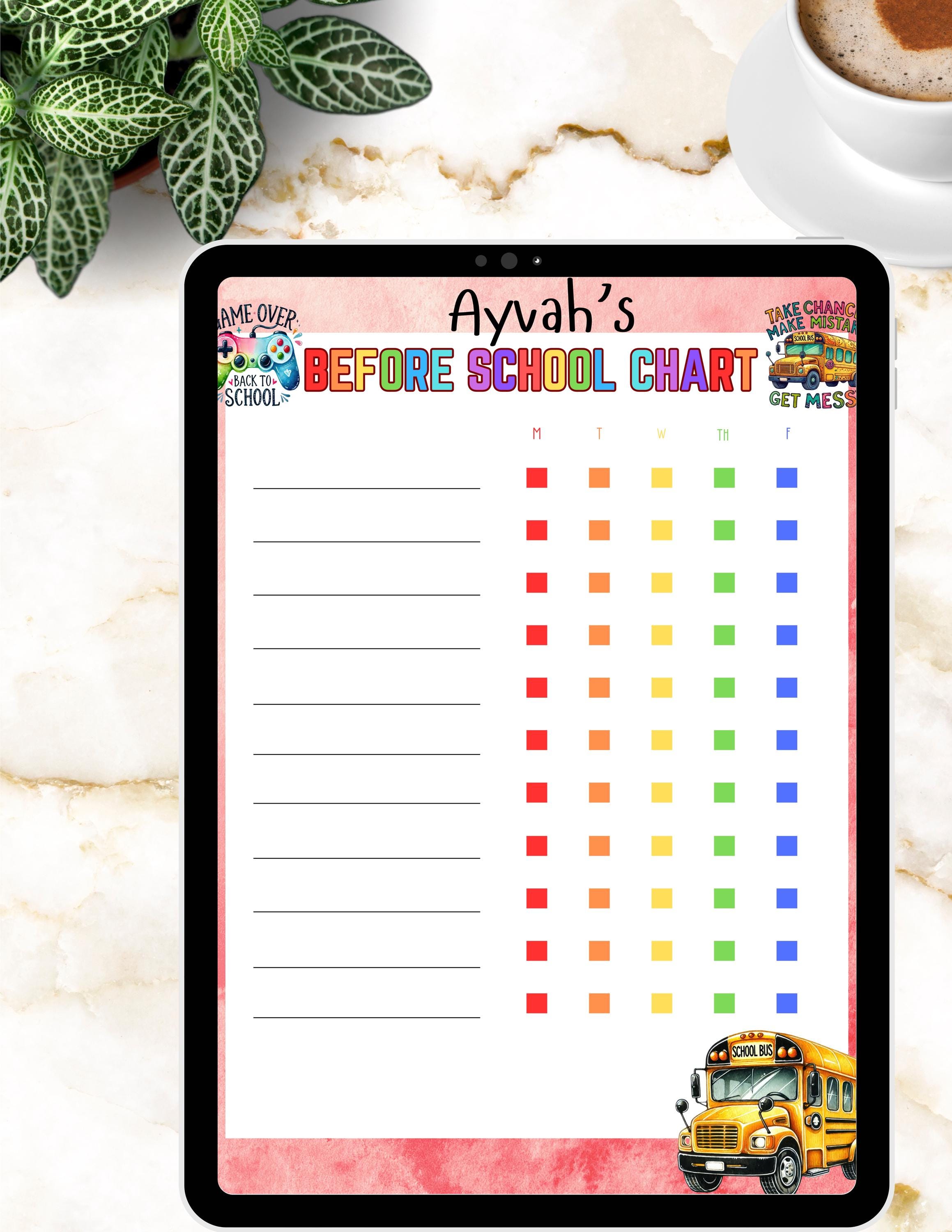 Get Ready for School Checklist, Before School Checklist, Kid AM Routine ...