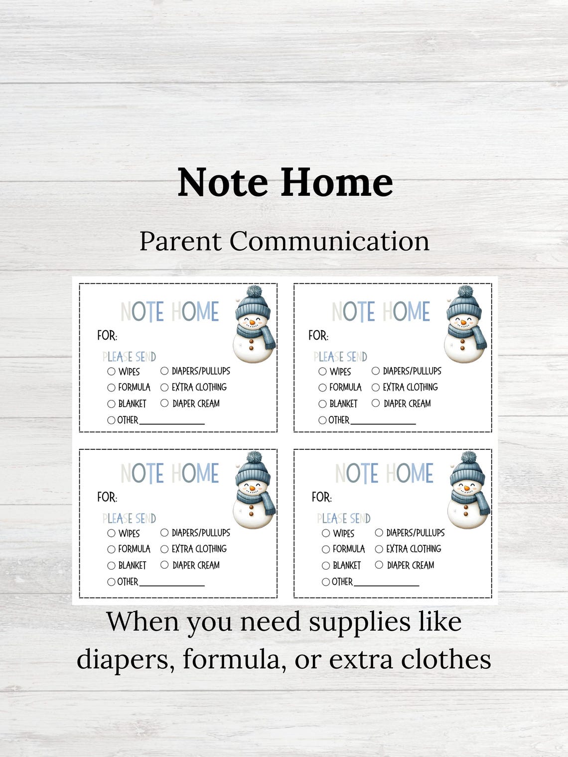 Daycare Note Home, Daycare Note Reminder, Quick Note Home, Ouchie ...