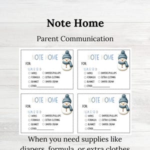 Daycare Note Home, Daycare Note Reminder, Quick Note Home, Ouchie ...