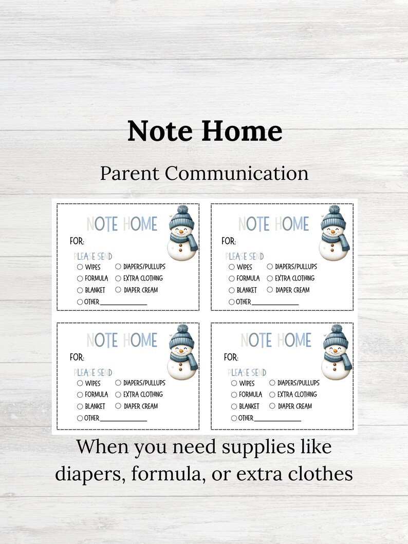 Daycare Note Home, Daycare Note Reminder, Quick Note Home, Ouchie ...