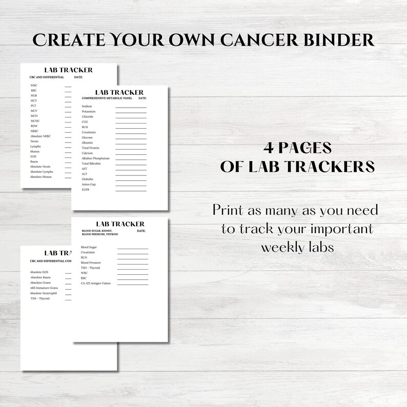 Minimalist Cancer Tracker: Printable Medical Journal (PDF) - Etsy