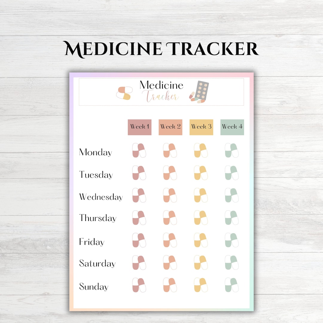 Medicine Tracker, 30-day Medication Reminder, Visual Medicine Tracker ...