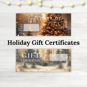 Blank Gift Certificates, Business Gift Certificates, EDITABLE Gift ...