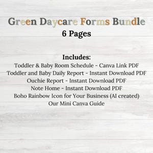 Boho Daycare Forms Bundle: Childcare Center Paperwork (PDF) - Etsy