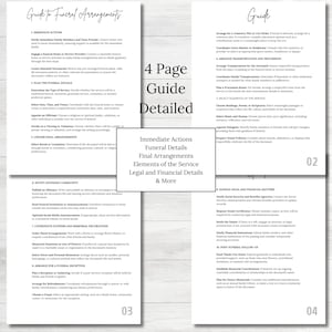 Funeral Planning Checklist, Funeral Planning Guide & Checklist, Funeral ...