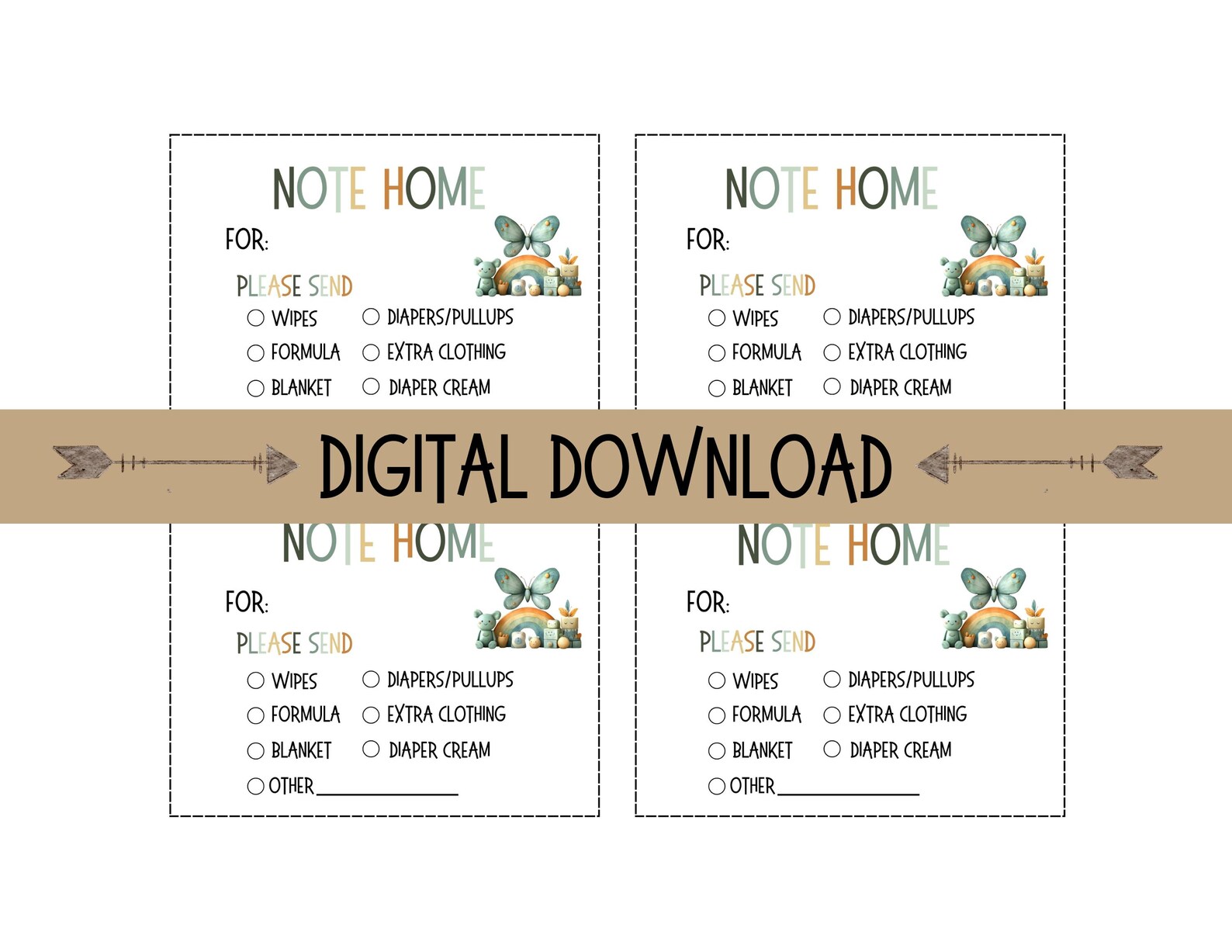 Daycare Note to Parent, Daycare Center Forms, Childcare Forms, Home ...