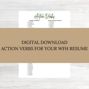 Work From Home Resume, WFH Resume, Resume Template, CV Template & Guide ...