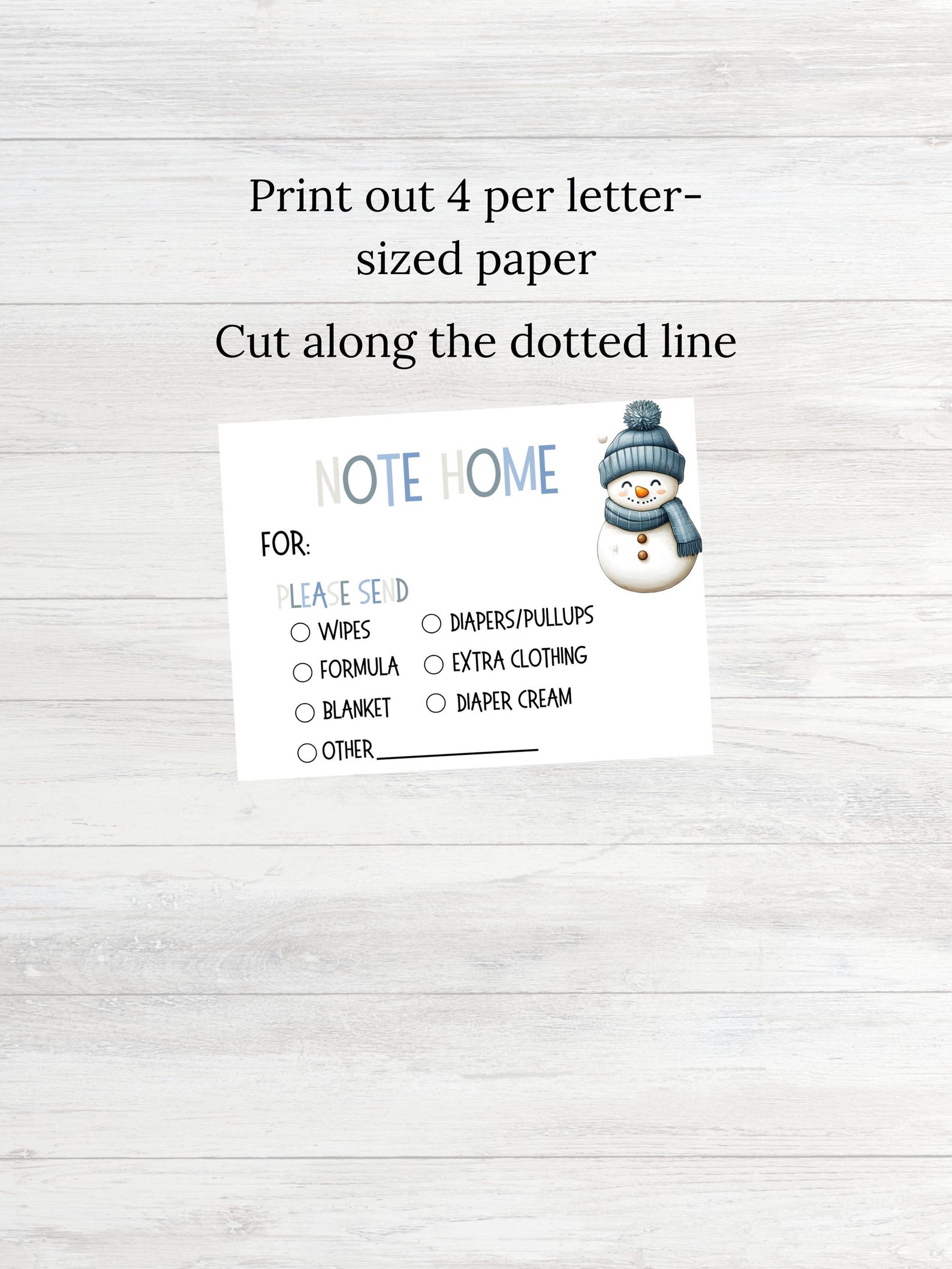 Daycare Note Home, Daycare Note Reminder, Quick Note Home, Ouchie ...