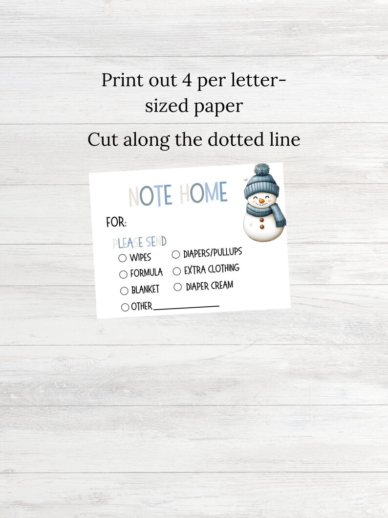 Daycare Note Home, Daycare Note Reminder, Quick Note Home, Ouchie ...