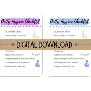 Daily Hygiene Checklist: Adult ADHD Routine (digital Download) - Etsy