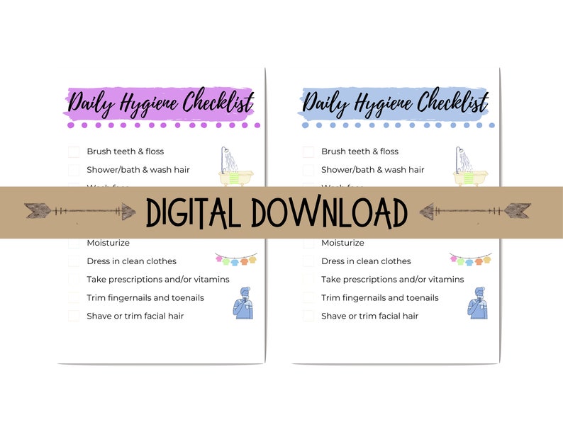 Daily Hygiene Checklist: Adult ADHD Routine (digital Download) - Etsy