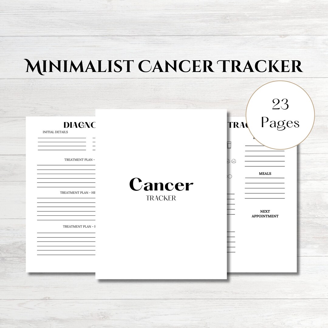 Minimalist Cancer Tracker: Printable Medical Journal (PDF) - Etsy