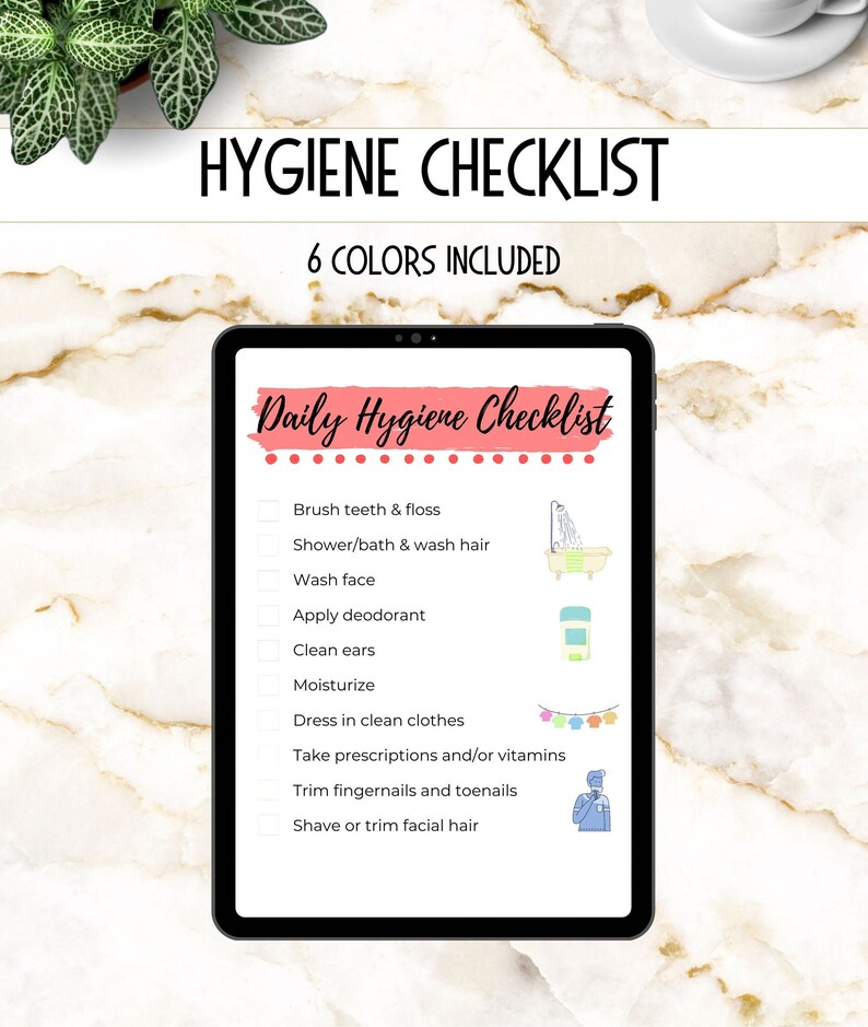 Daily Hygiene Checklist: Adult ADHD Routine (digital Download) - Etsy
