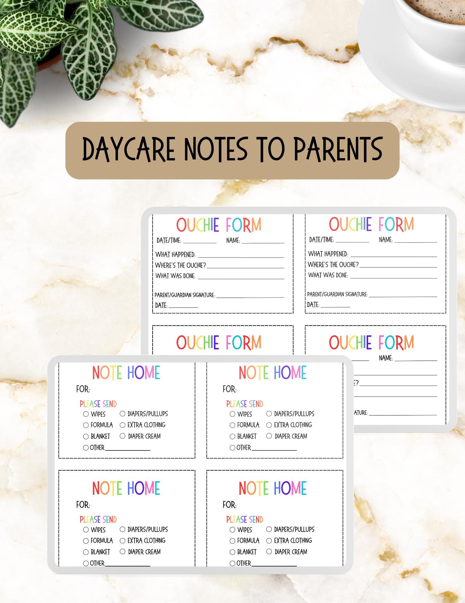 Daycare Forms Bundle, Rainbow Daycare Paperwork, Home Daycare Forms ...