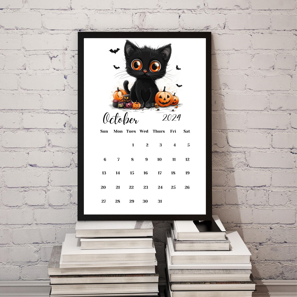 Printable Cat Calendar 2025, Cat Wall Calendar, Printable Cat Calendar ...