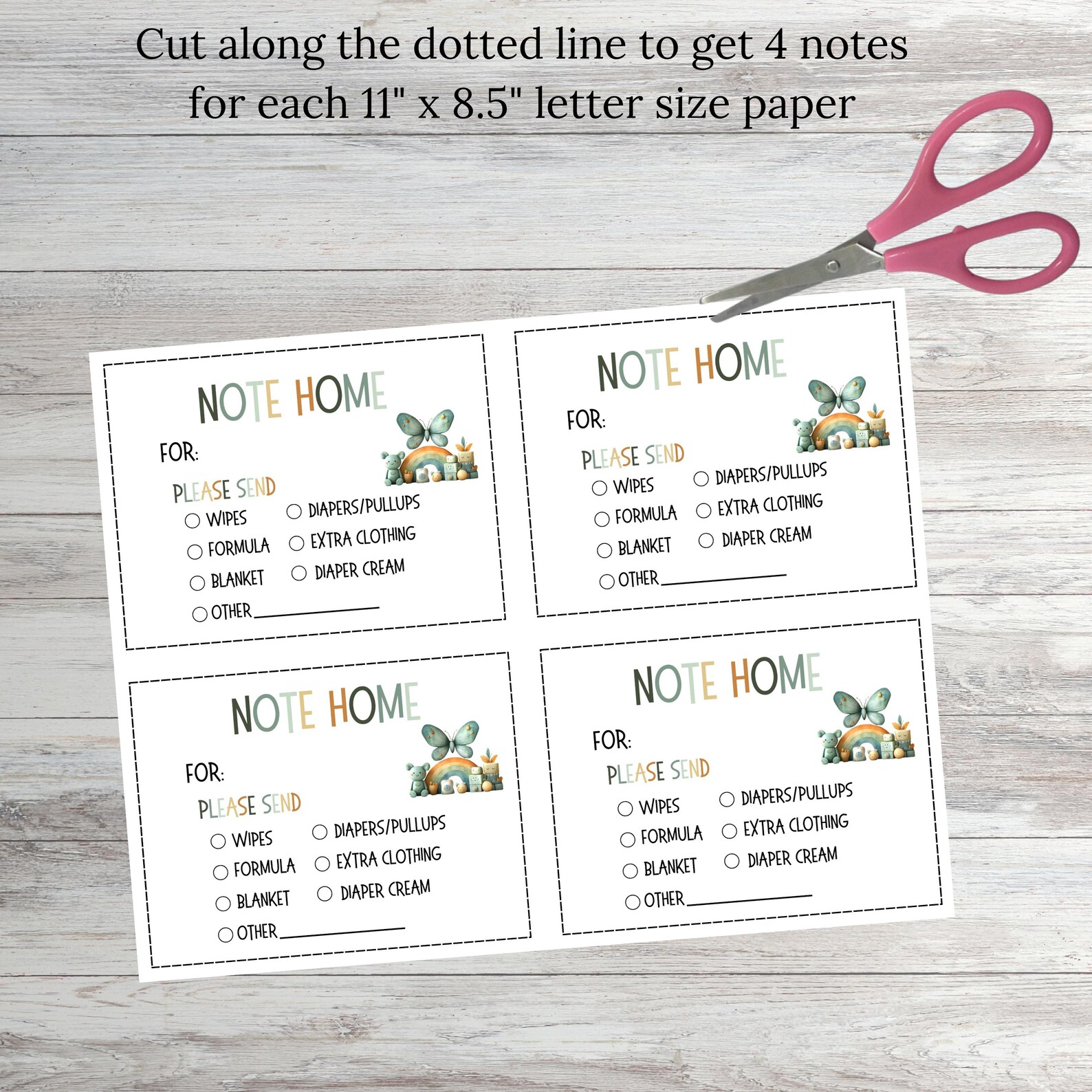 Daycare Note to Parent, Daycare Center Forms, Childcare Forms, Home ...