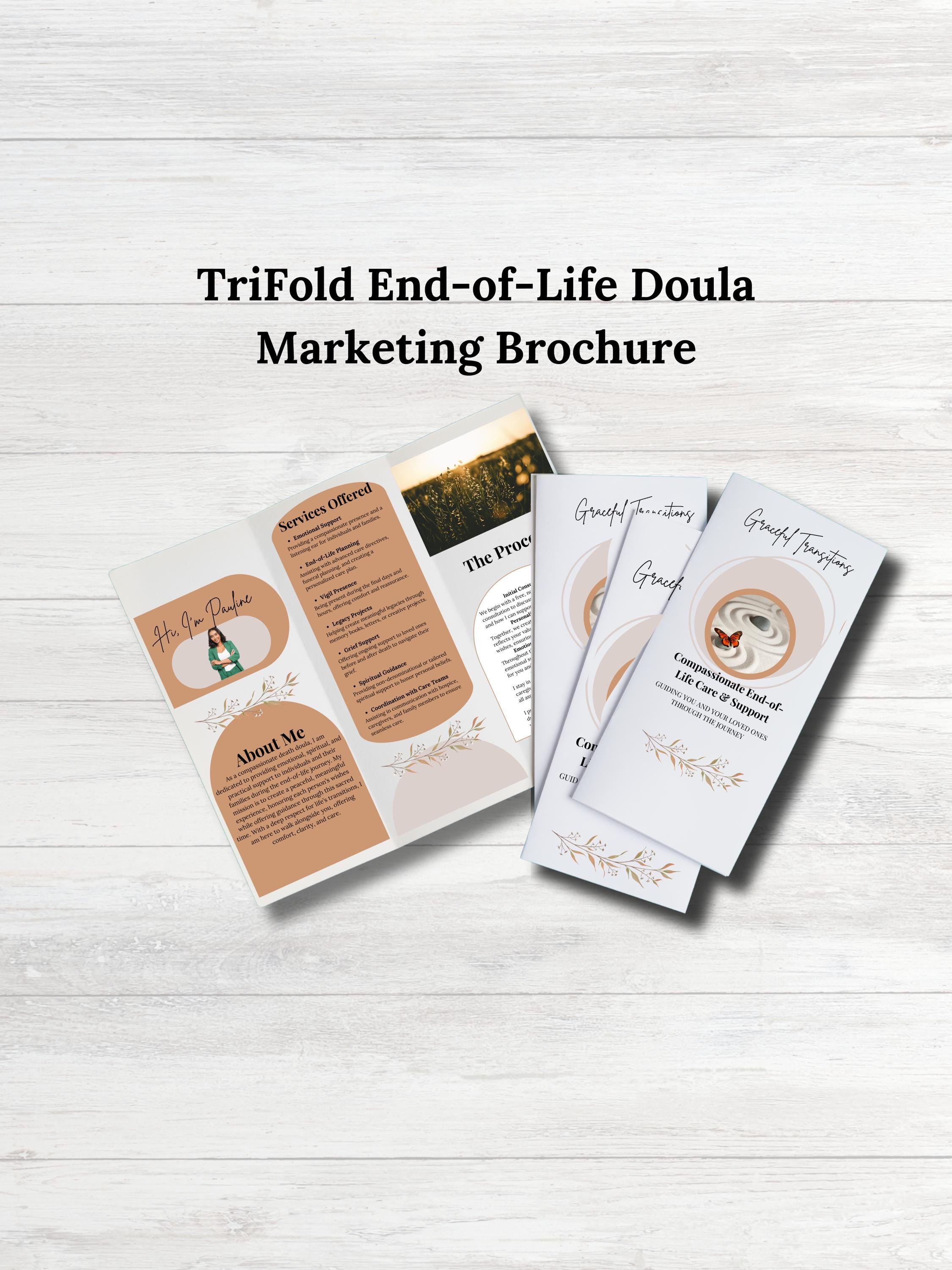Death Doula Brochure, Editable Canva Template, End-of-life Doula ...