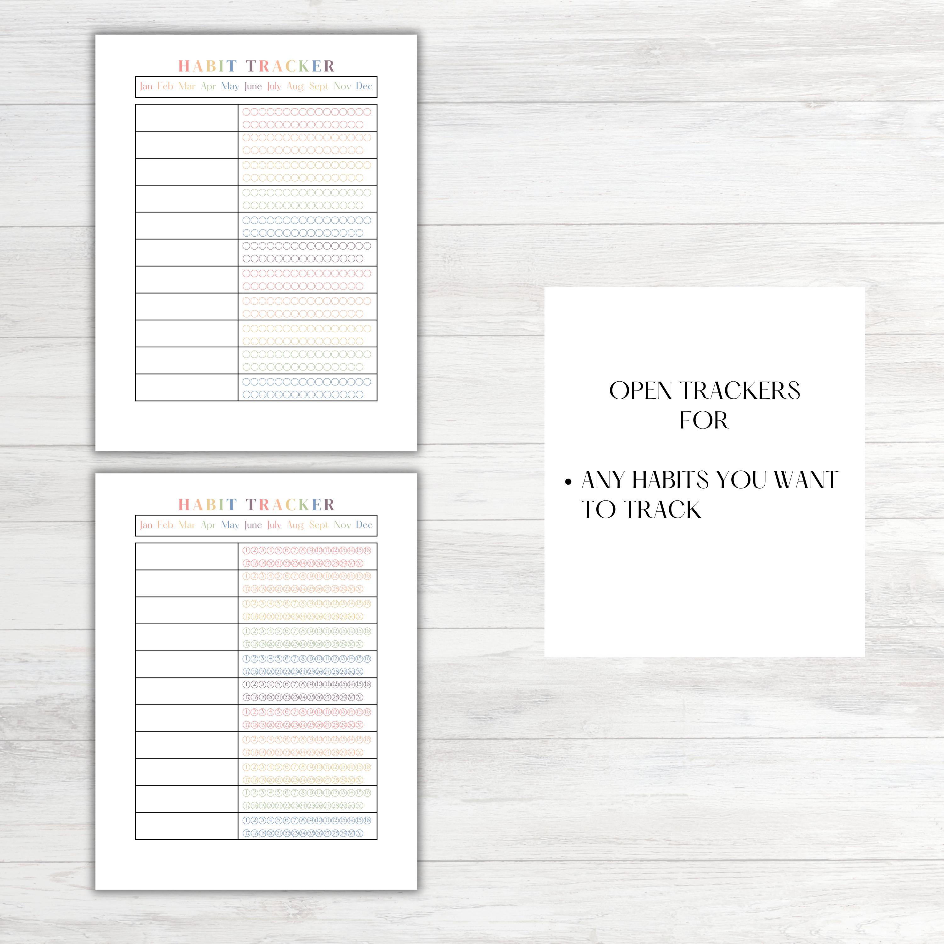 Printable Habit & Hygiene Tracker Bundle, Daily Self-care Charts ...