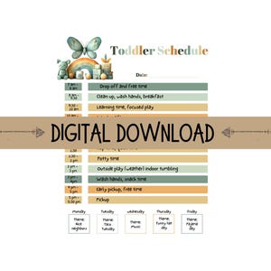 Daily Daycare Schedule, Child Care Schedule, Toddler Classroom, Canva ...