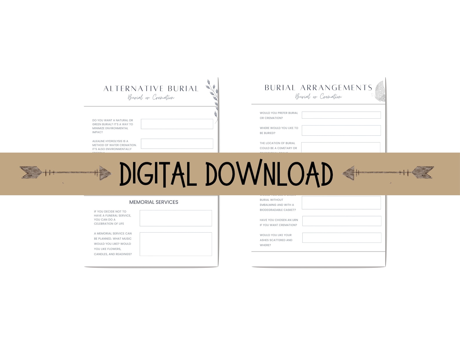 End of Life Planner: Checklist, Arrangements, and Documents (printable) - Etsy