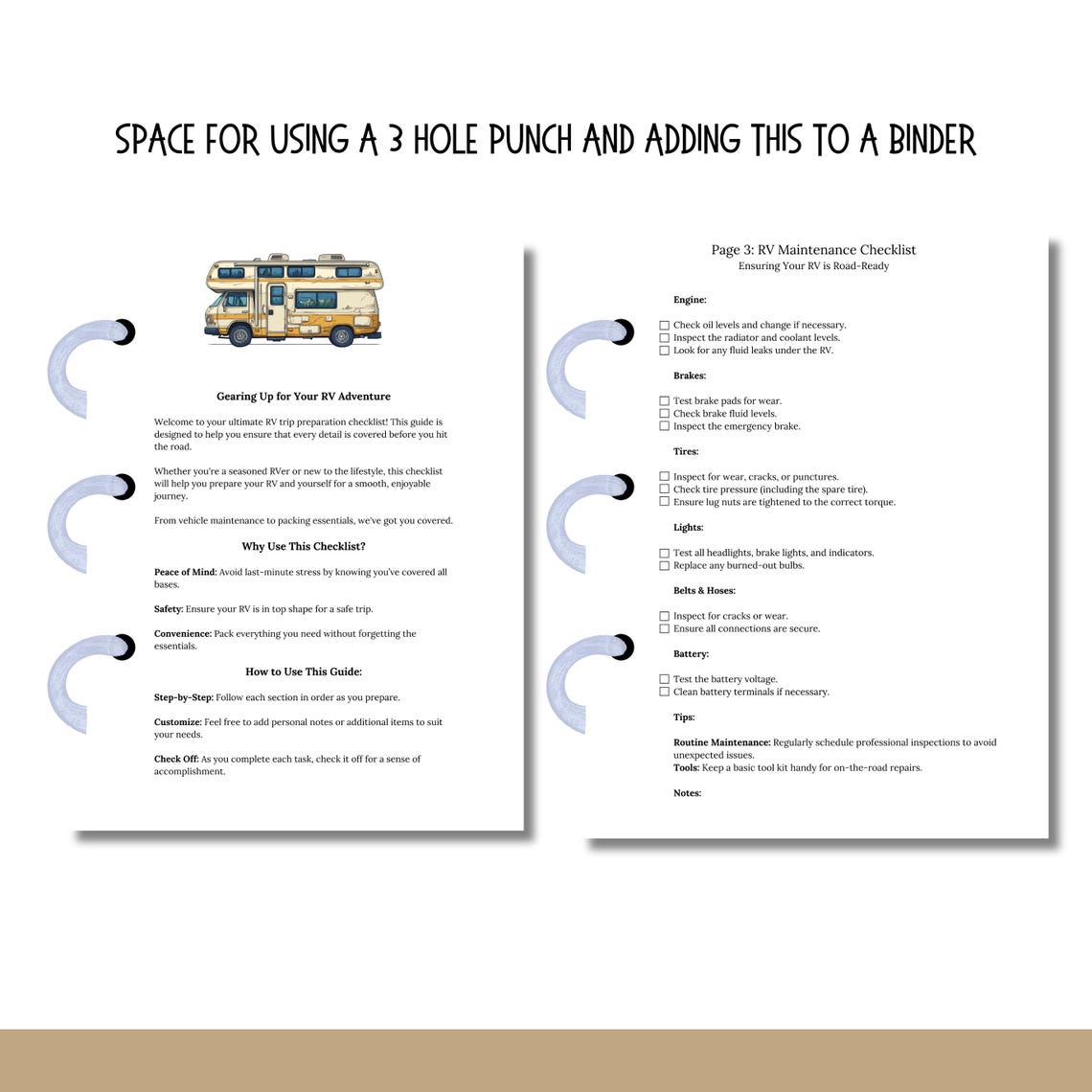 RV Travel Checklist, Ultimate RV Checklist, Camper Van Checklist ...