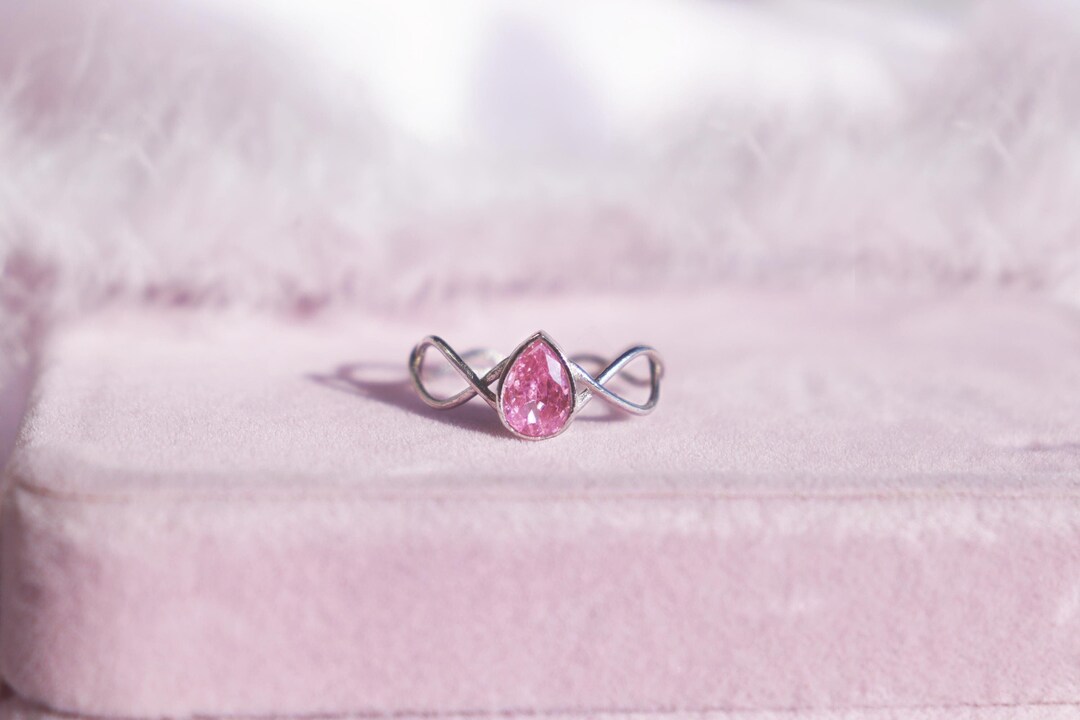 Swan Princess Ring, Odette Tiara Ring, Pink Stone Crown Ring - Etsy