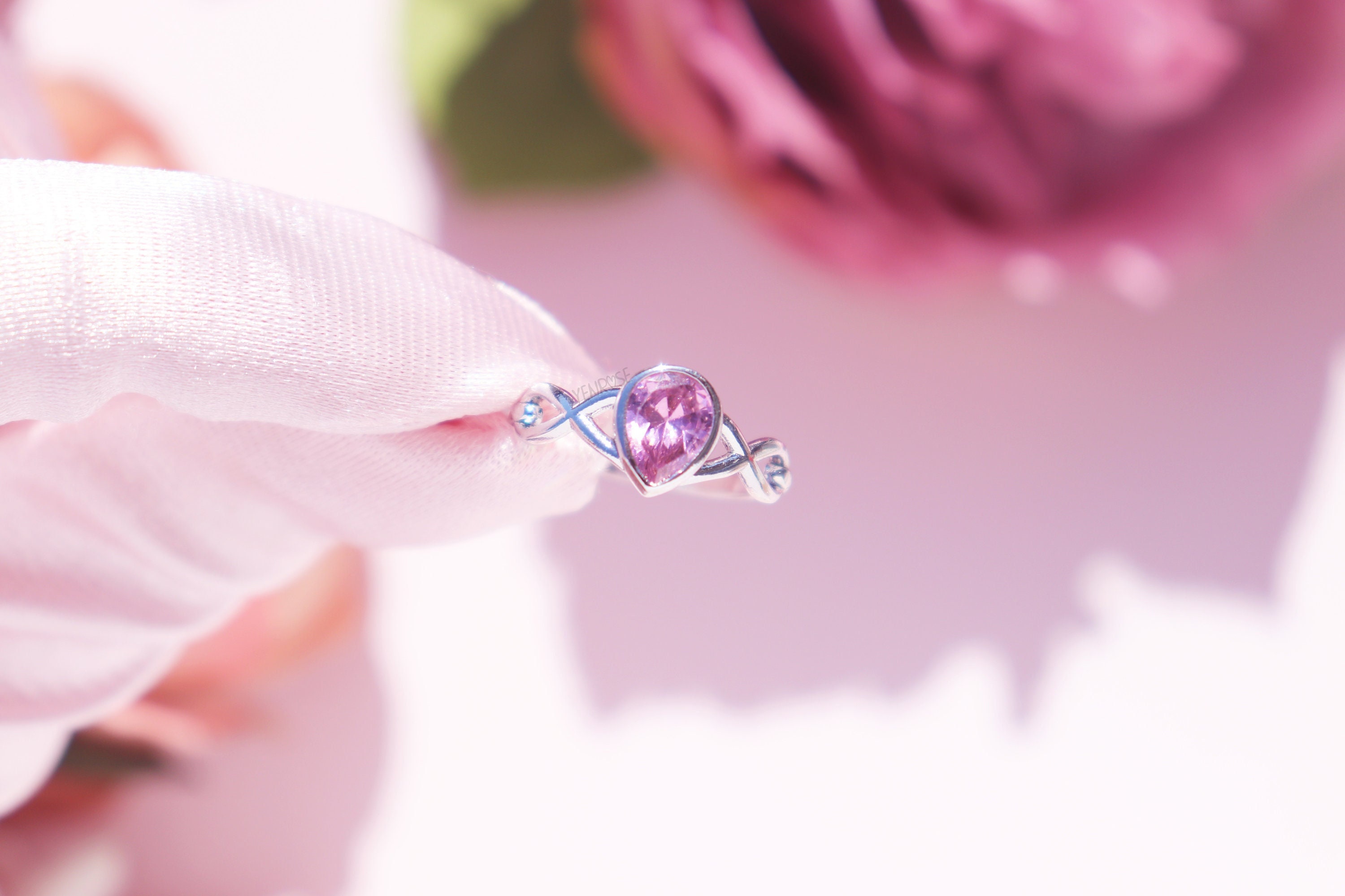Swan Princess Ring, Odette Tiara Ring, Pink Stone Crown Ring - Etsy ...