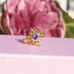 Purple Sun Ring, Princess Crown Ring, Princess Jewelry, Princess Crown ...