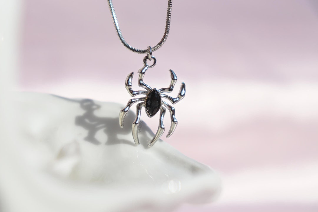 Spider Symbol Necklace, Spider Necklace, Good Luck Jewelry, Bug Jewelry ...