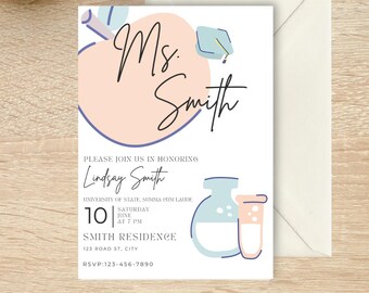 Teacher Graduation Party Invite, Instructor Graduation Party Invite ...