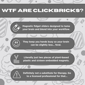 Clickbricks - 3D Printed Magnetic Fidget Slider – Haptic Fidgets Toy for Adults & Teens - Etsy