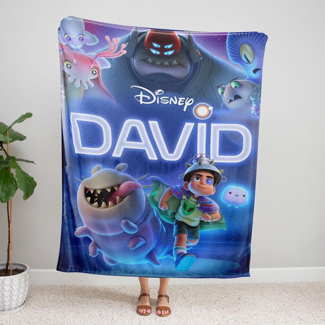 Personalized Name Disney Elio Blanket, Custom Name Disneyland 2025 Elio ...