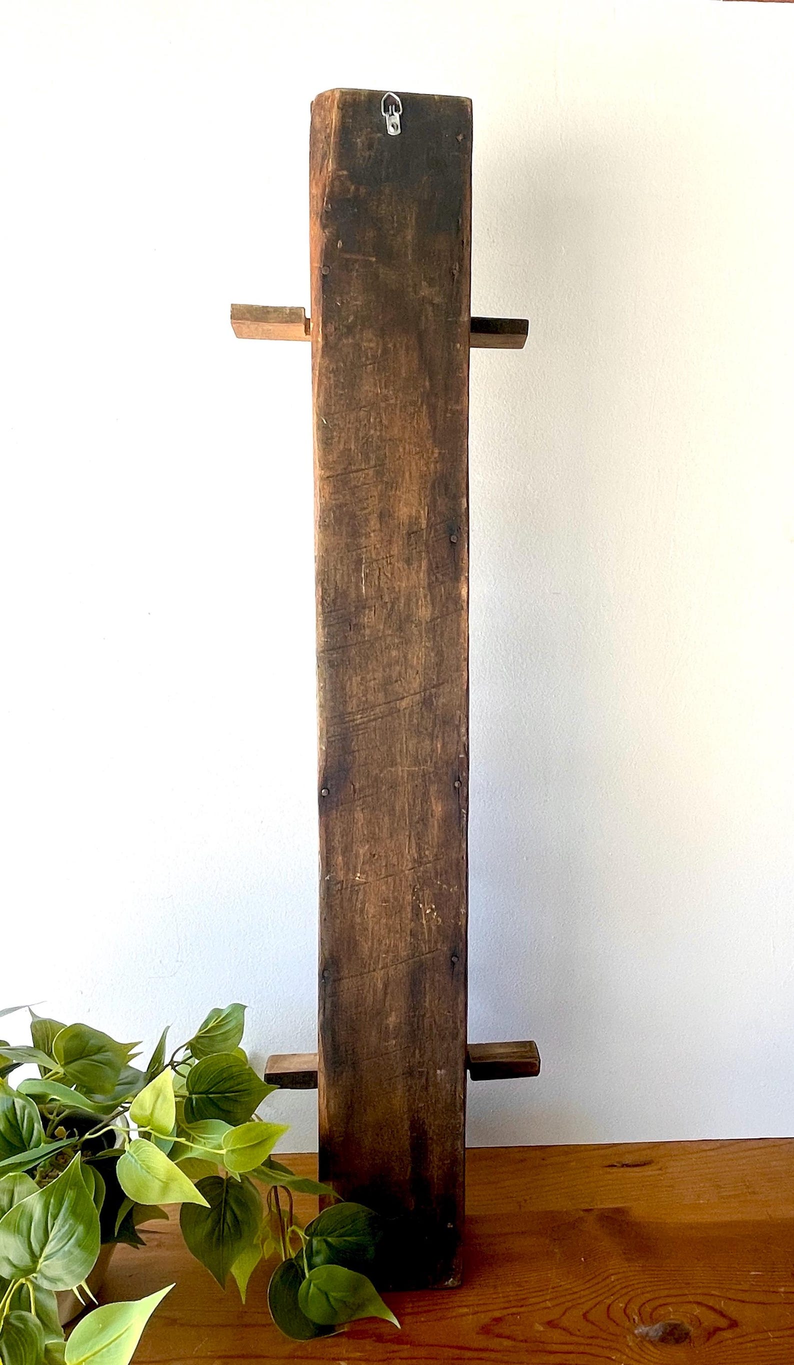 Vintage Wood Shelf Primitive Tall Narrow Tower Knick Knack Display ...